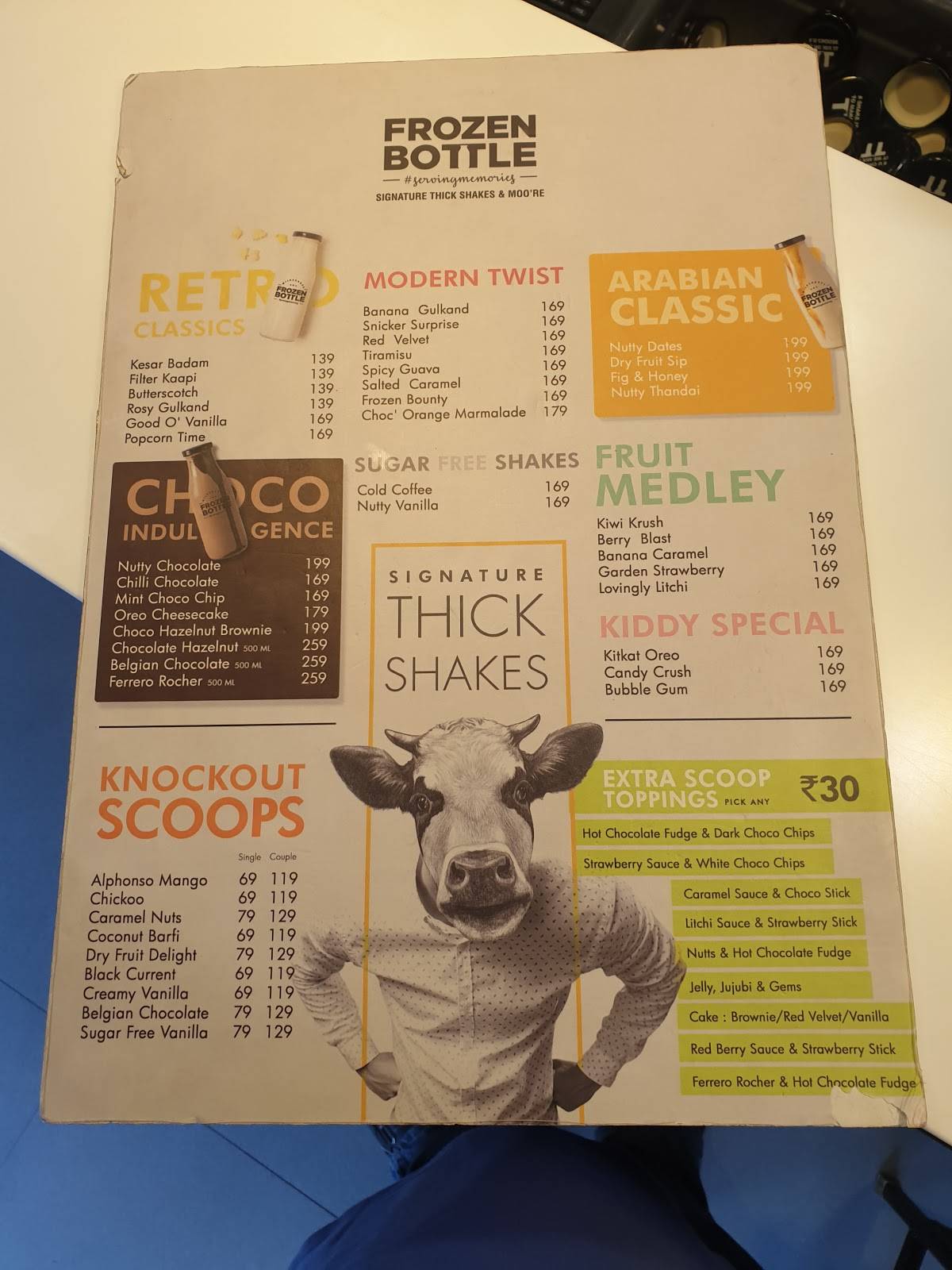 Menu at Frozen Bottle - Milkshakes, Desserts, and Ice Cream, Vijayawada