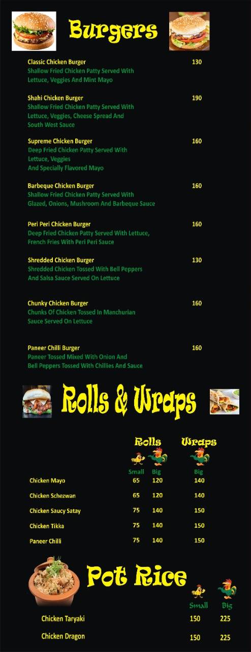 Menu at Fry and Yums, Mumbai