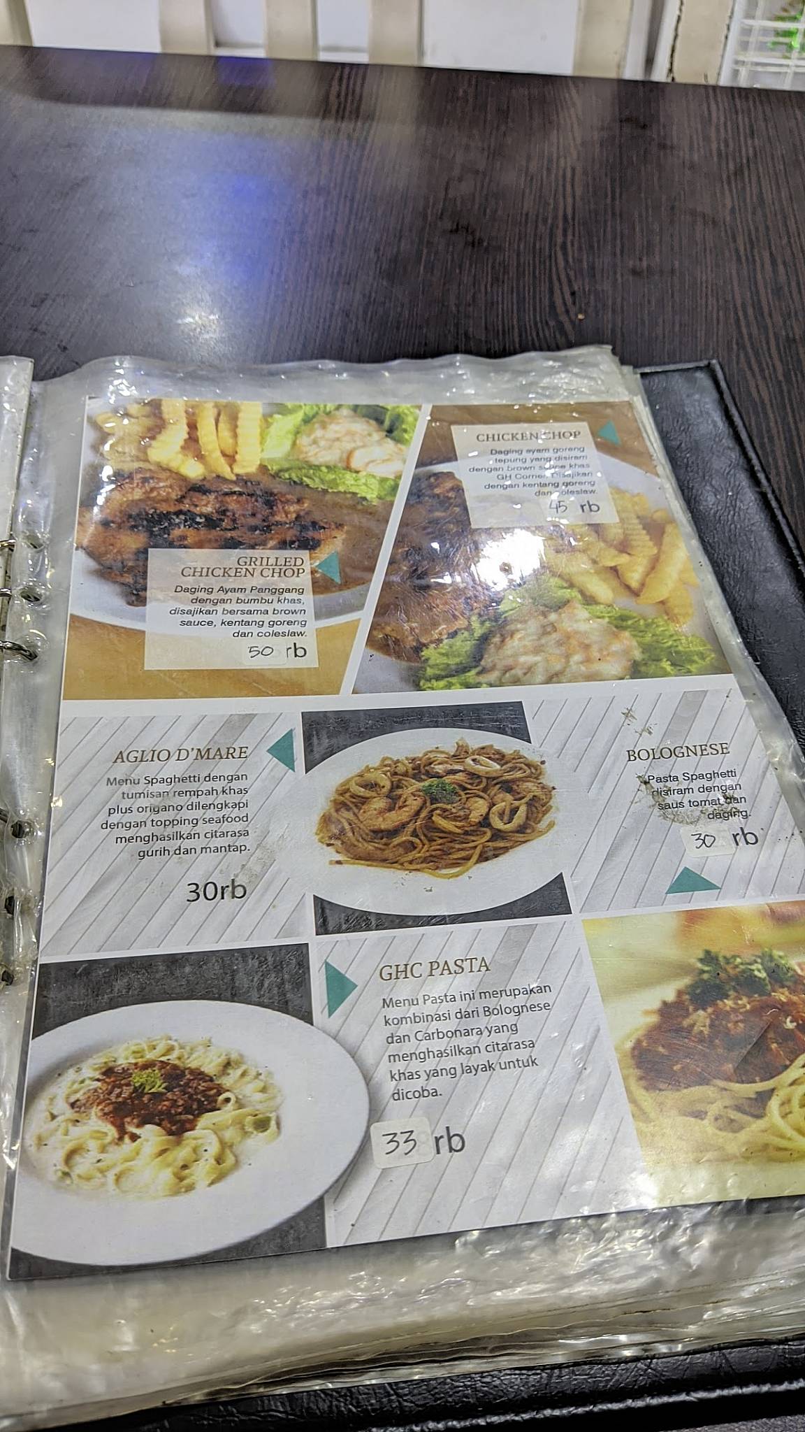 Carta del restaurante GH Corner Surabaya Nasi Briyani Nasi Kebuli Roti ...