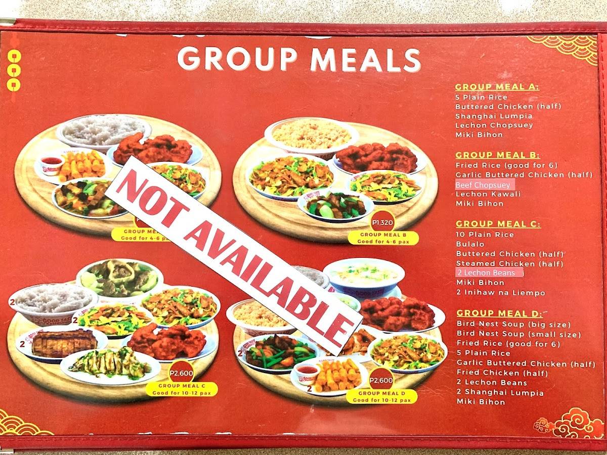 Menu at GOODTASTE RESTAURANT, Baguio, Otek St