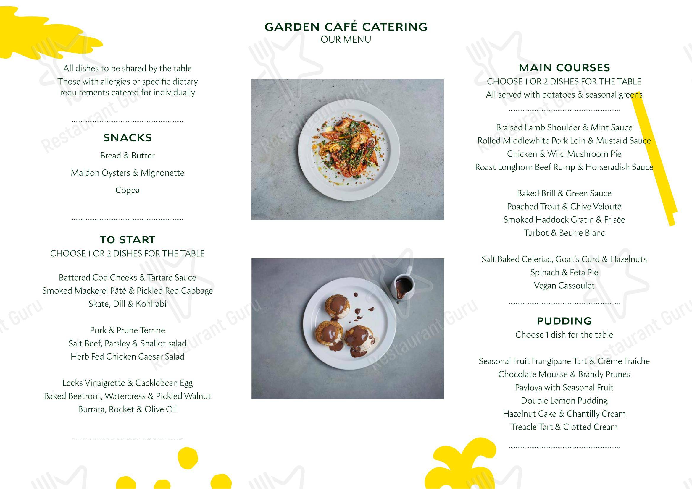 Menu at Garden Museum cafe, London, 5 Lambeth Palace Rd