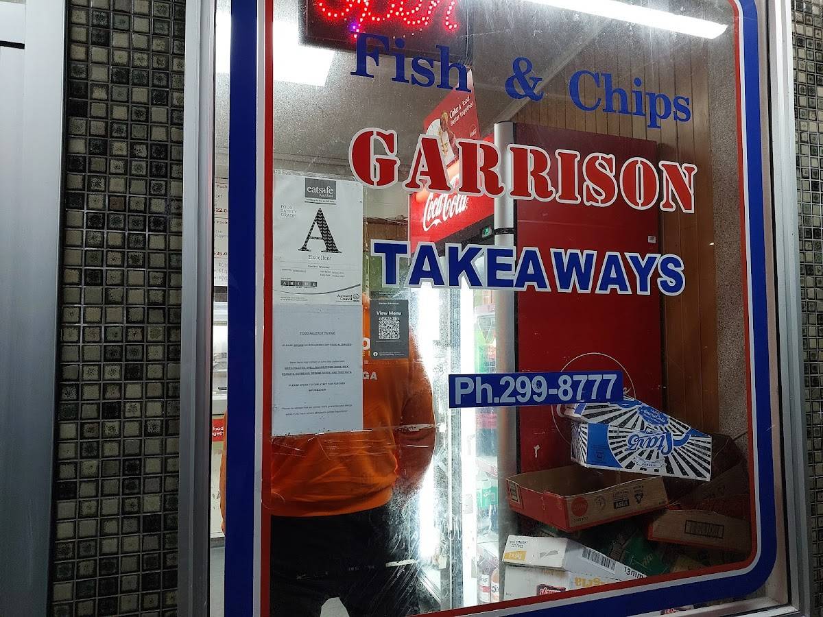 Menu at Garrison Takeaways restaurant, Auckland