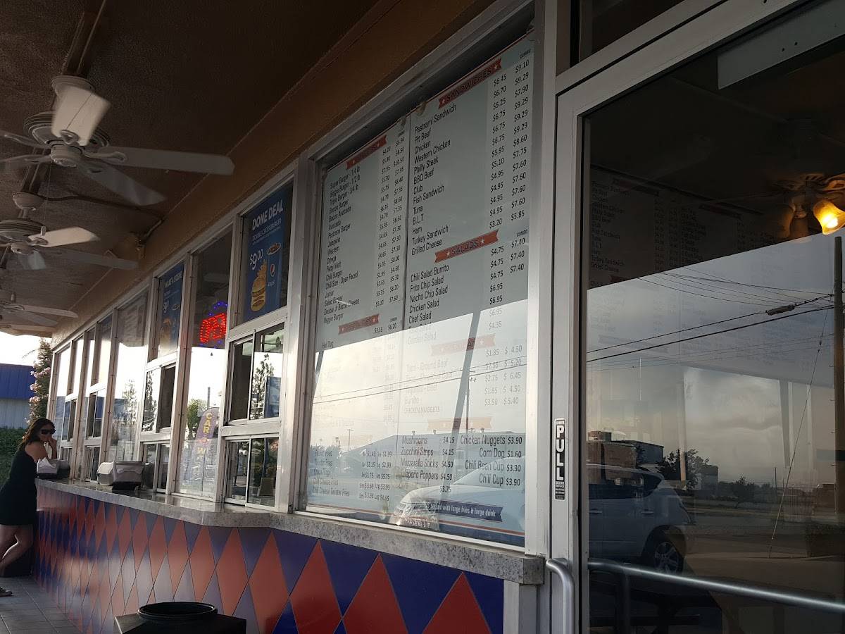 Menu at Generals Headquarters restaurant, Shafter