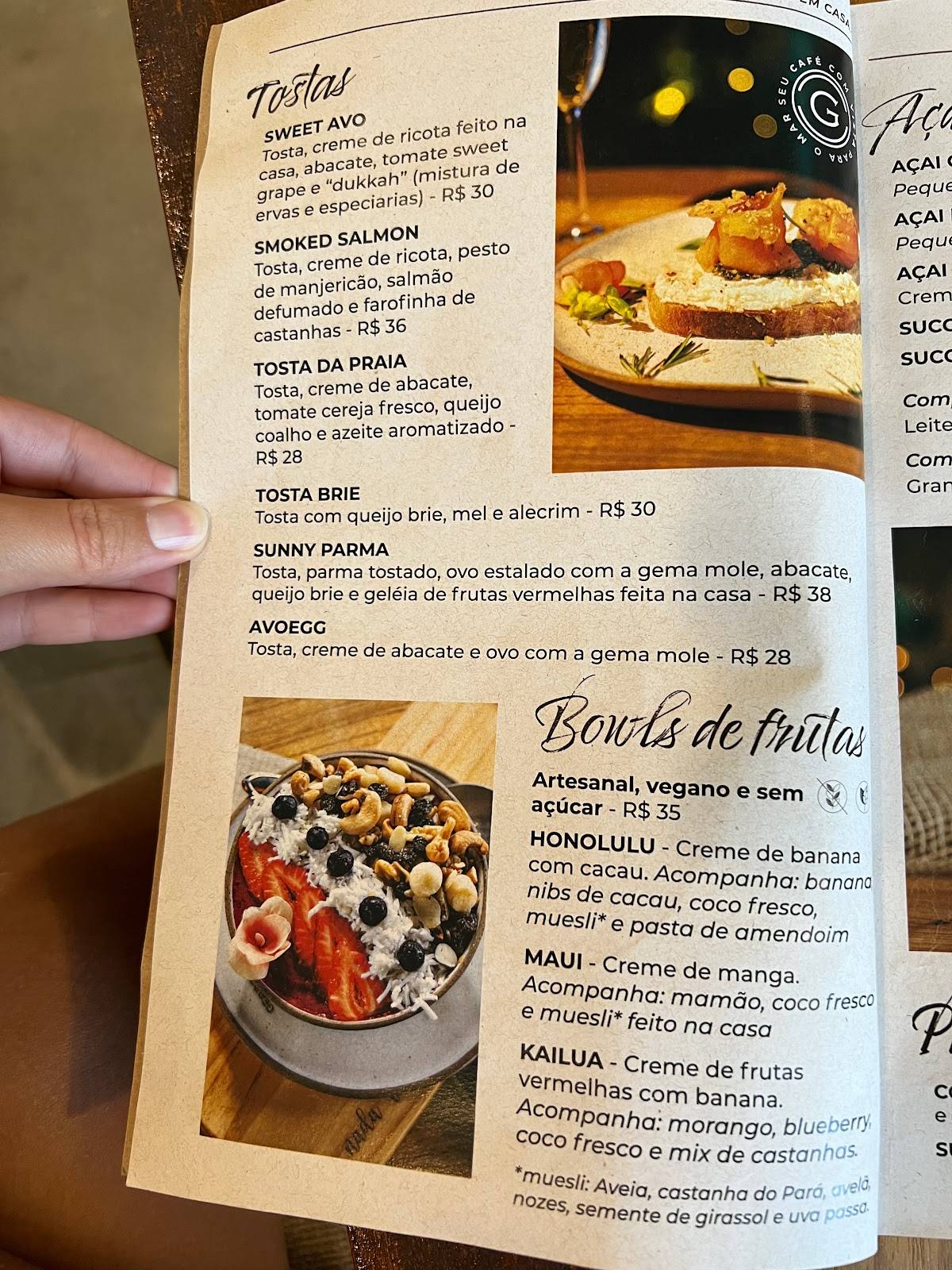 Menu em Georgia Café, Guarujá, Avenida Prestes Maia