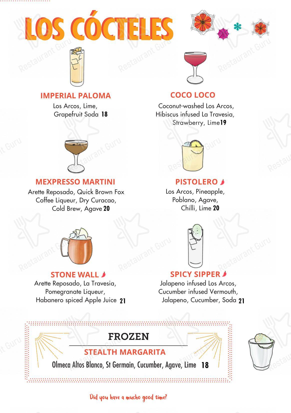 Menu at Ghost Donkey pub & bar, Auckland