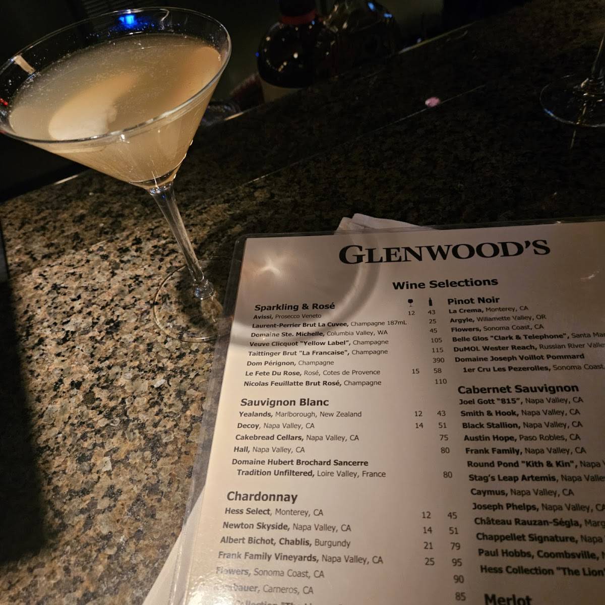 Menu at Glenwood's (Stanford Grill - Columbia) restaurant, Columbia