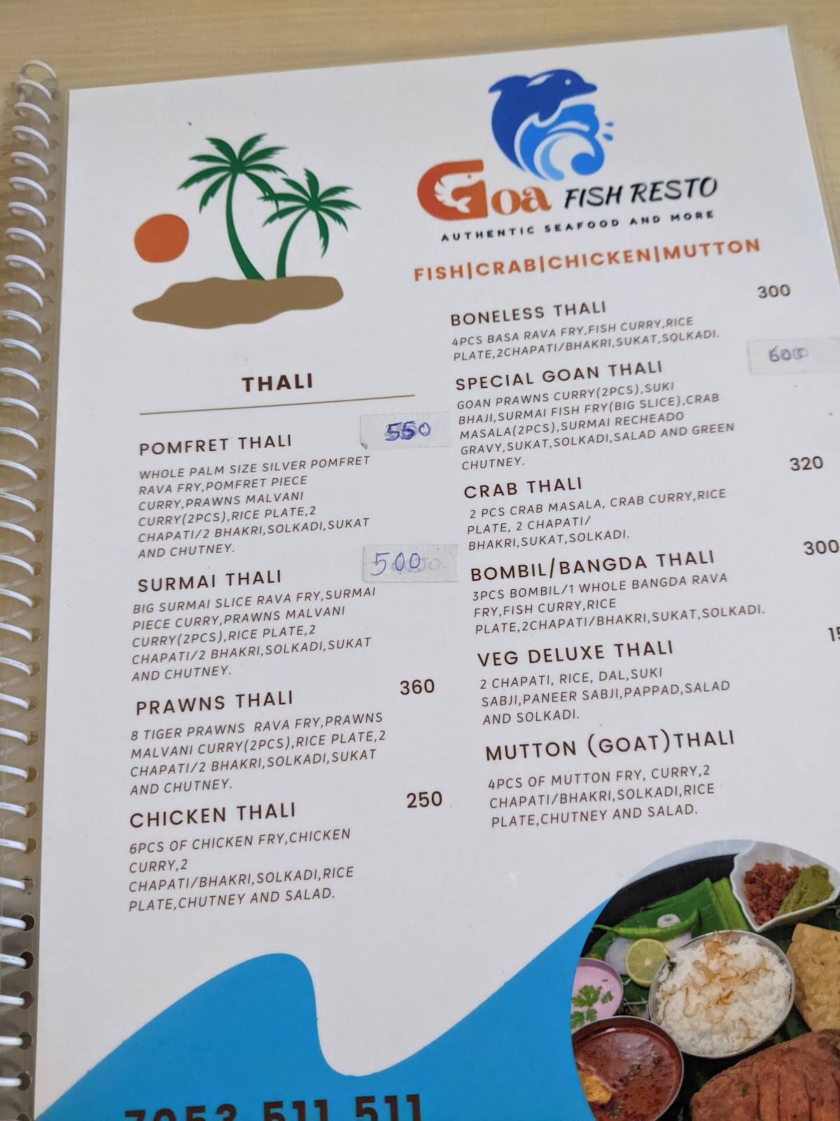Menu at Goa Fish Resto, Pune