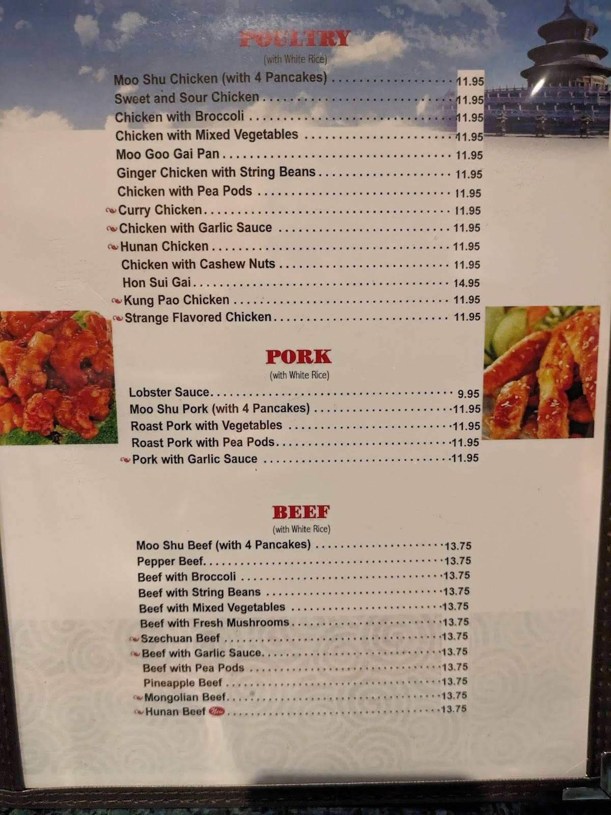 Menu at Golden Palace Restaurant, Milford