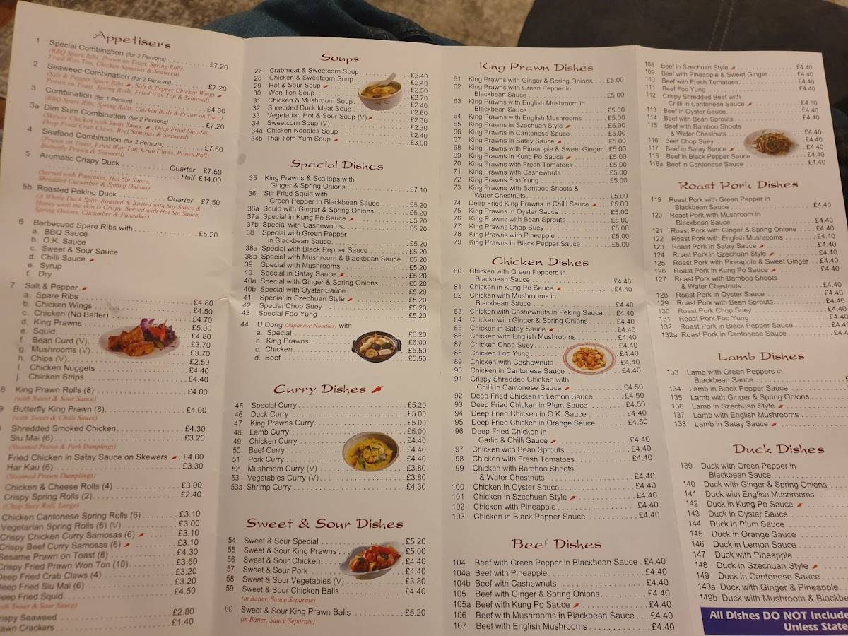 Menu at Good Fortune fast food, Nelson