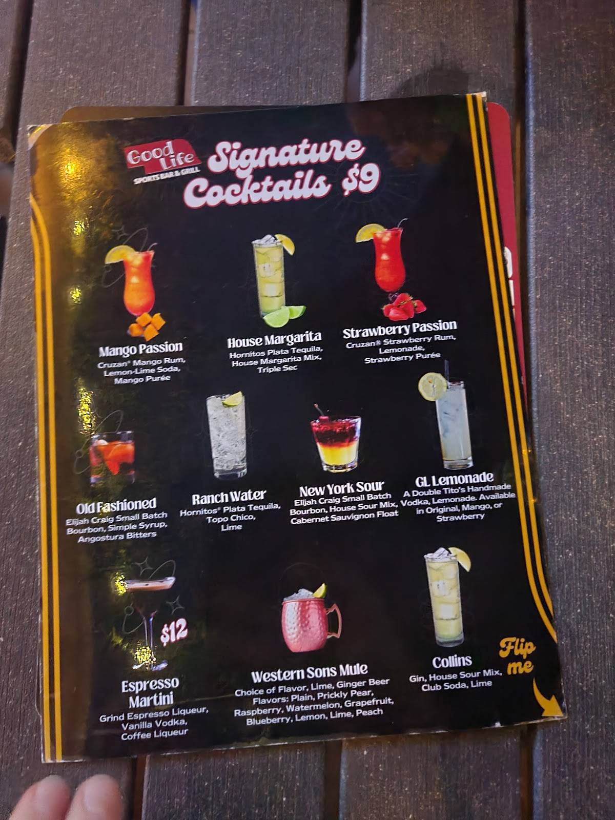 Menu at Good Life Sports Bar & Grill "OG" - 180th & Pacific, Omaha, S ...