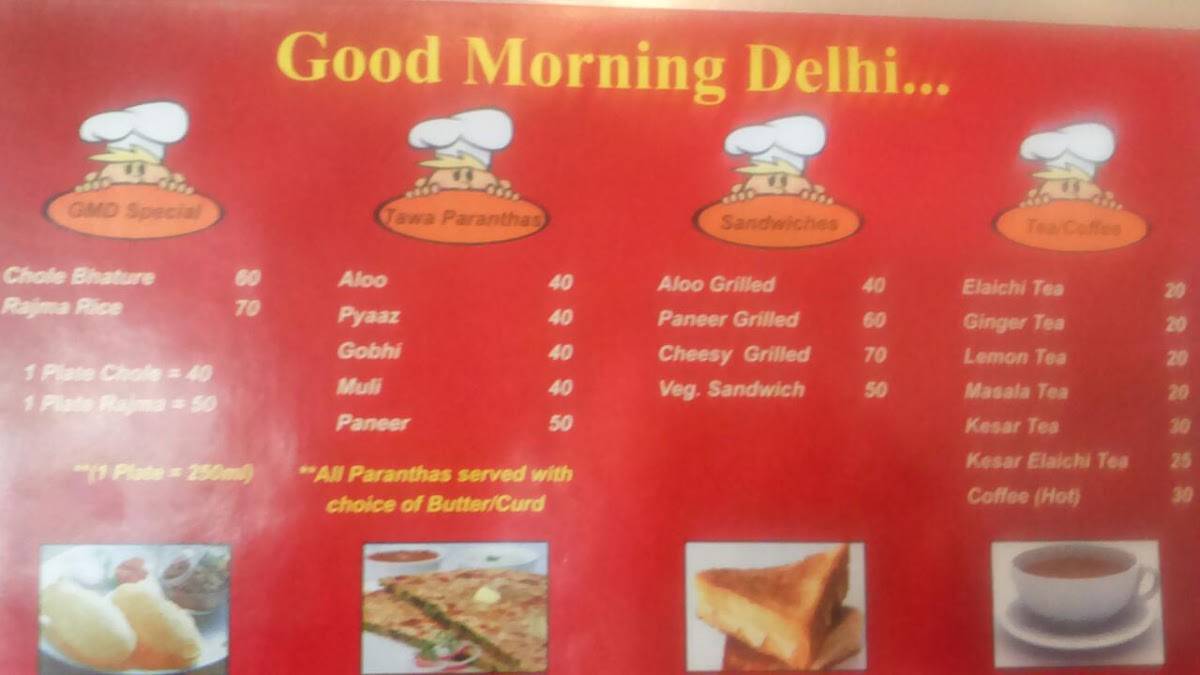 Menu at Good Morning Delhi, Delhi, Rohini