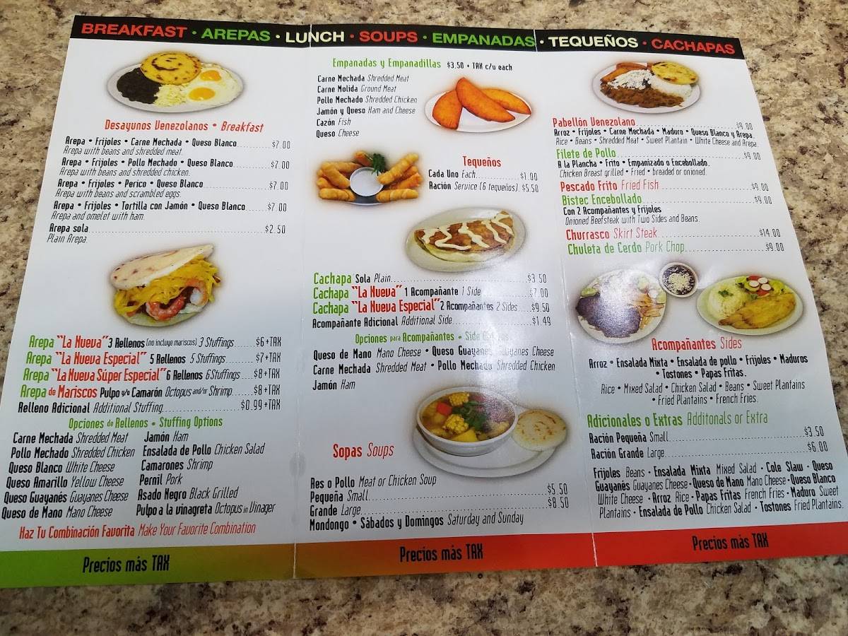 Menu at Gran Saman Inc restaurant, Orlando