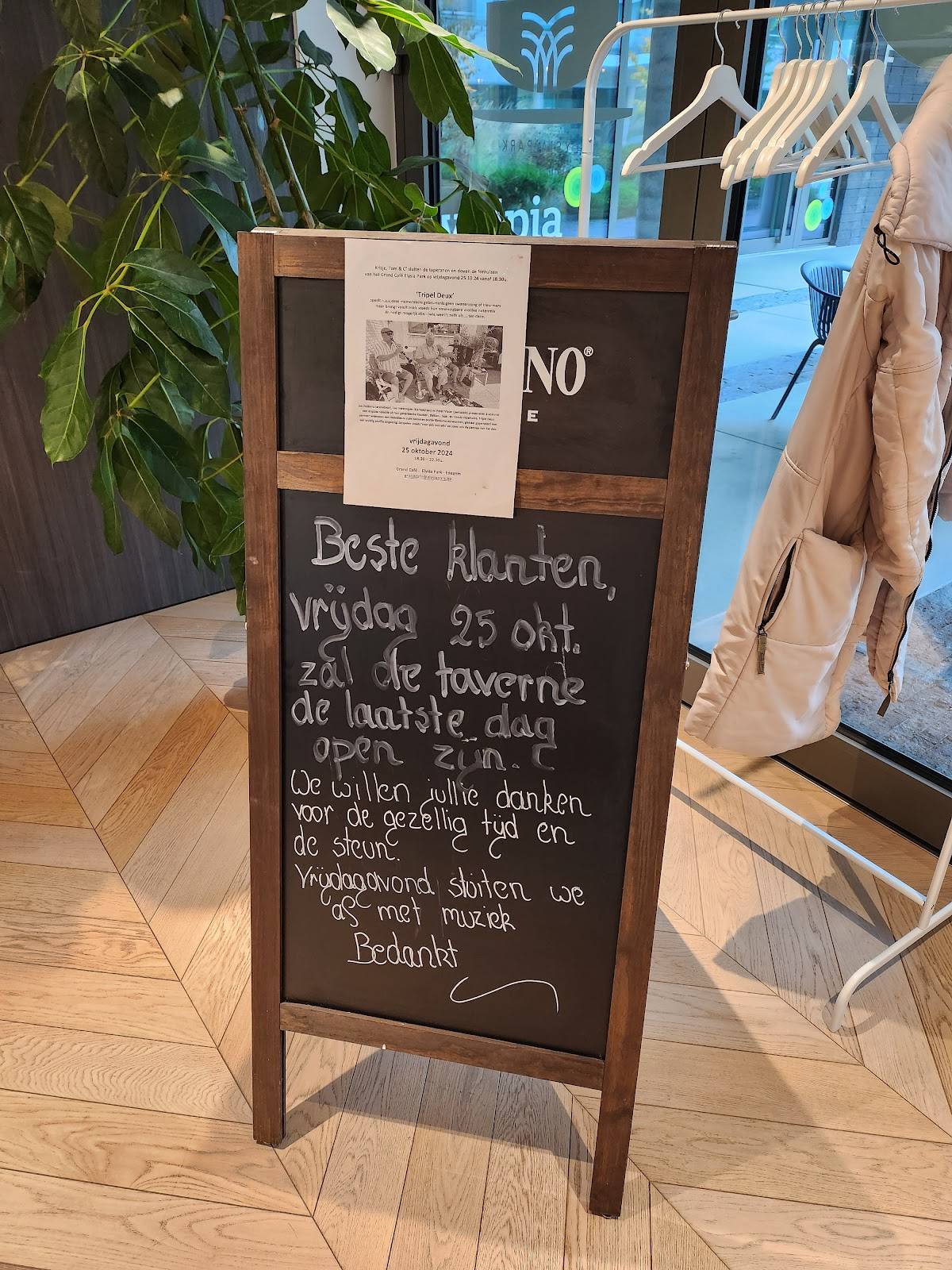 Menu at Grand Café Elysia, Edegem