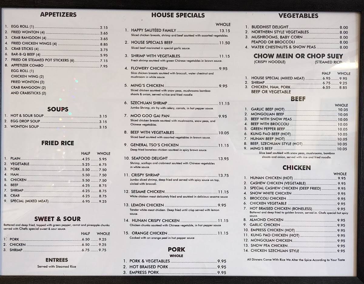 Menu at Great Peking restaurant, Arnold, 669 Jeffco Blvd