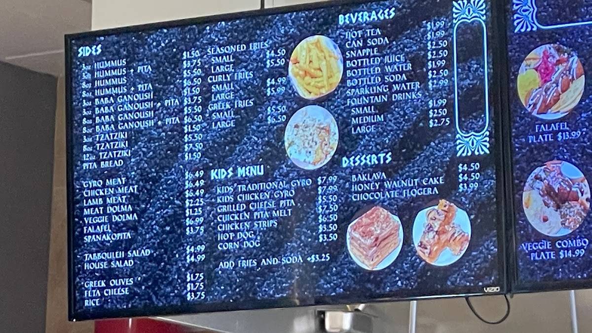 Menu at Greek Express restaurant, Bellevue, Factoria Square Mall SE h2