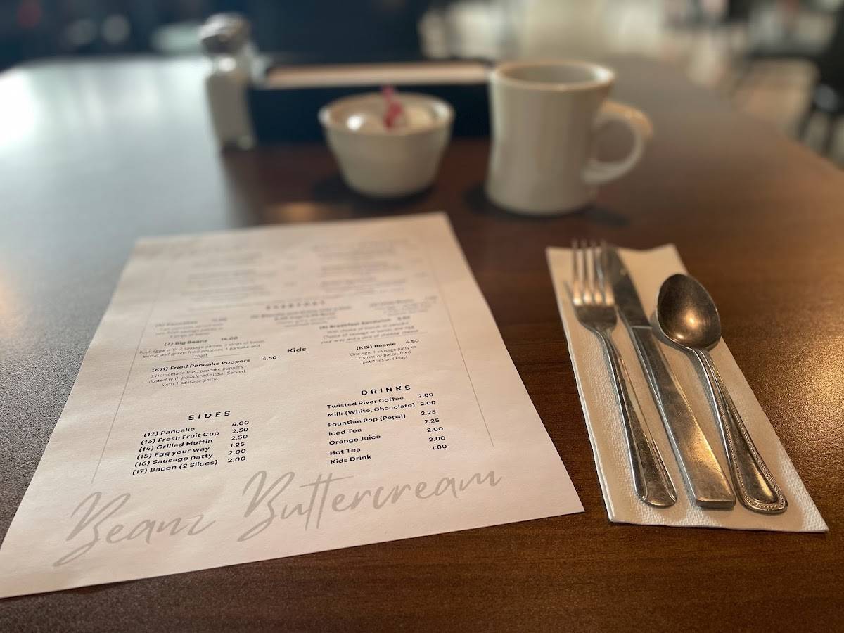 Carta de Beanz Buttercream Bakery and Eatery, Greenville