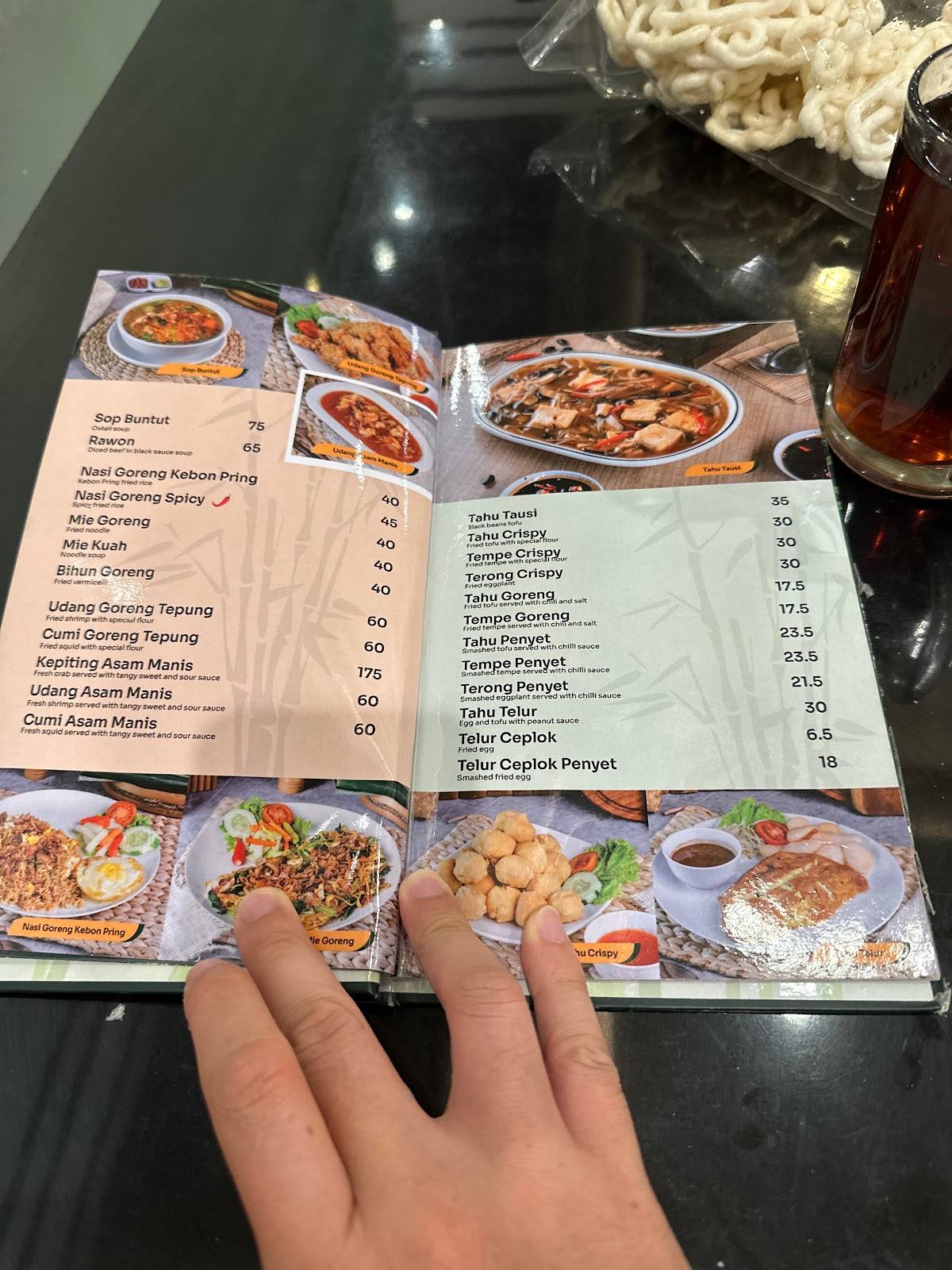Menu at Warung Lesehan Segoro Madu restaurant, Gresik, Jl. Veteran No.231