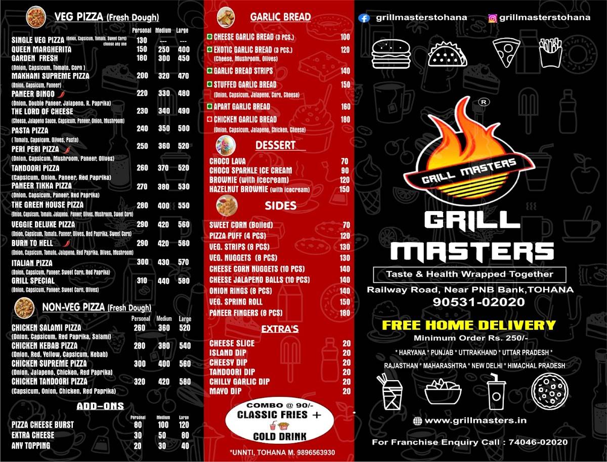 Menu at Grill Masters Tohana, Tohana