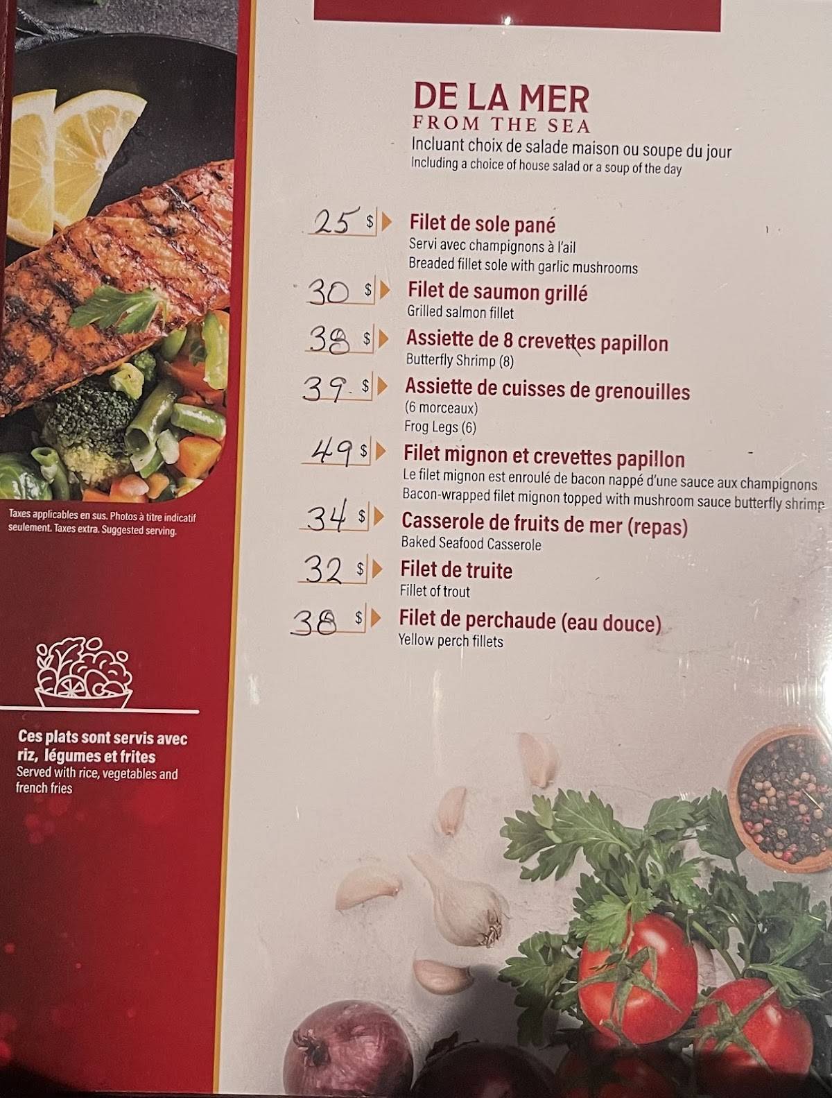 Menu au Grillades Maska restaurant, Saint-Hyacinthe