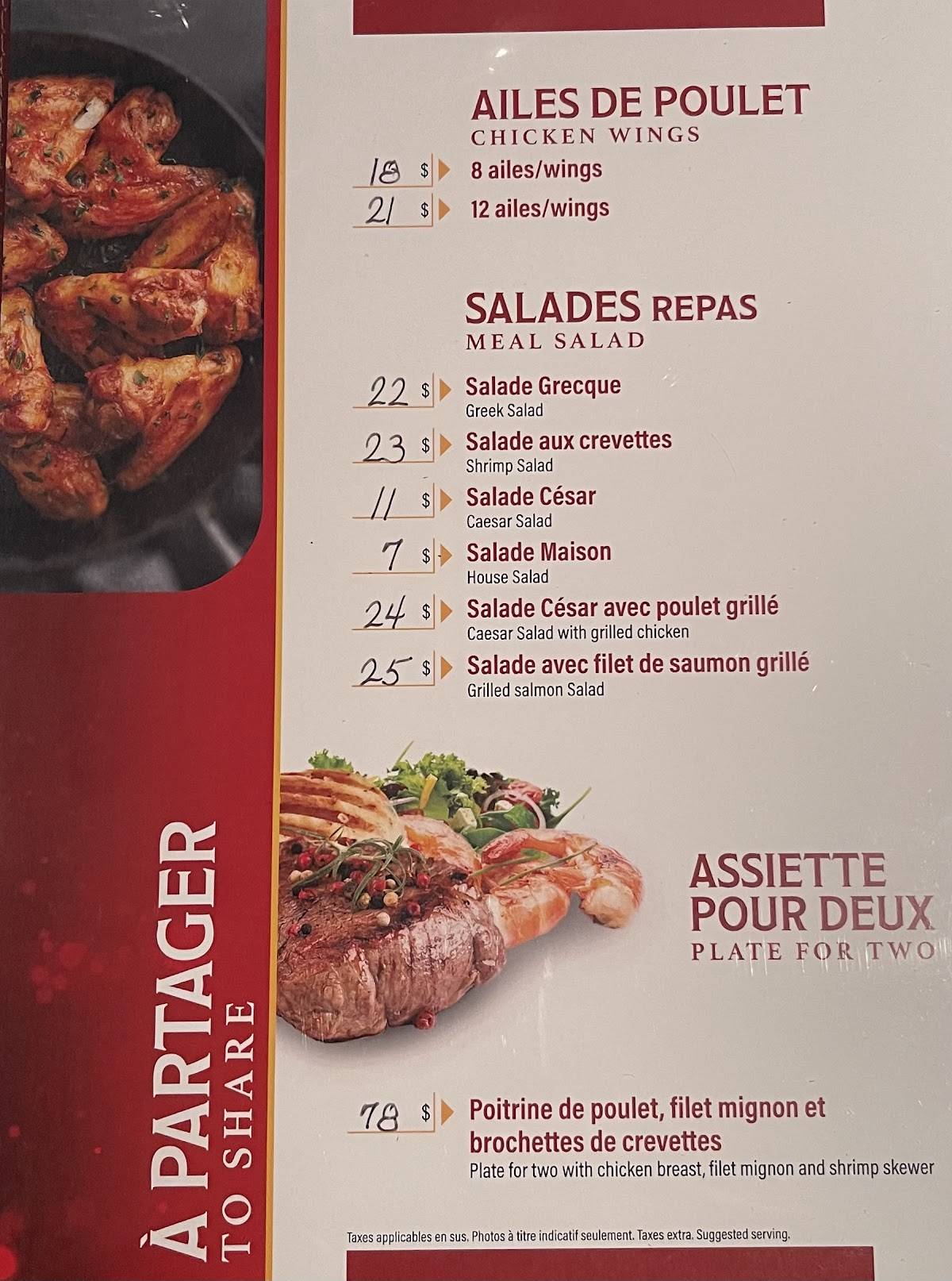 Menu au Grillades Maska restaurant, Saint-Hyacinthe