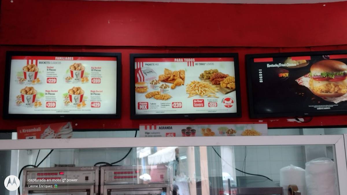 Carta de comida rápida KFC, Guanajuato, Av. Benito Juárez #55