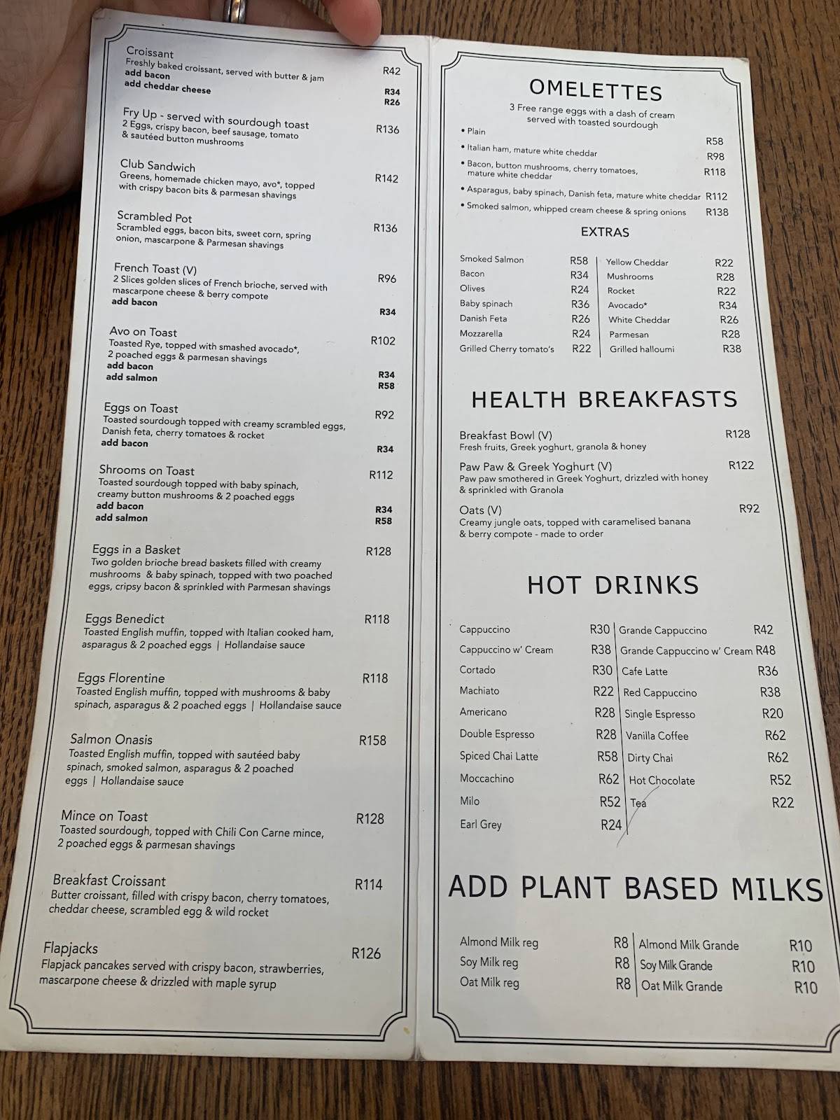 Menu at Guilt&Co. Cedar Square restaurant, Randburg