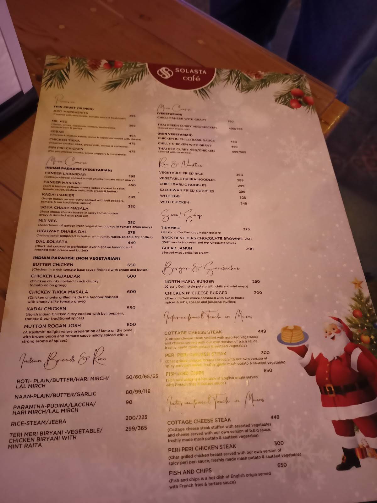 Menu at Solasta Cafe, Gurugram