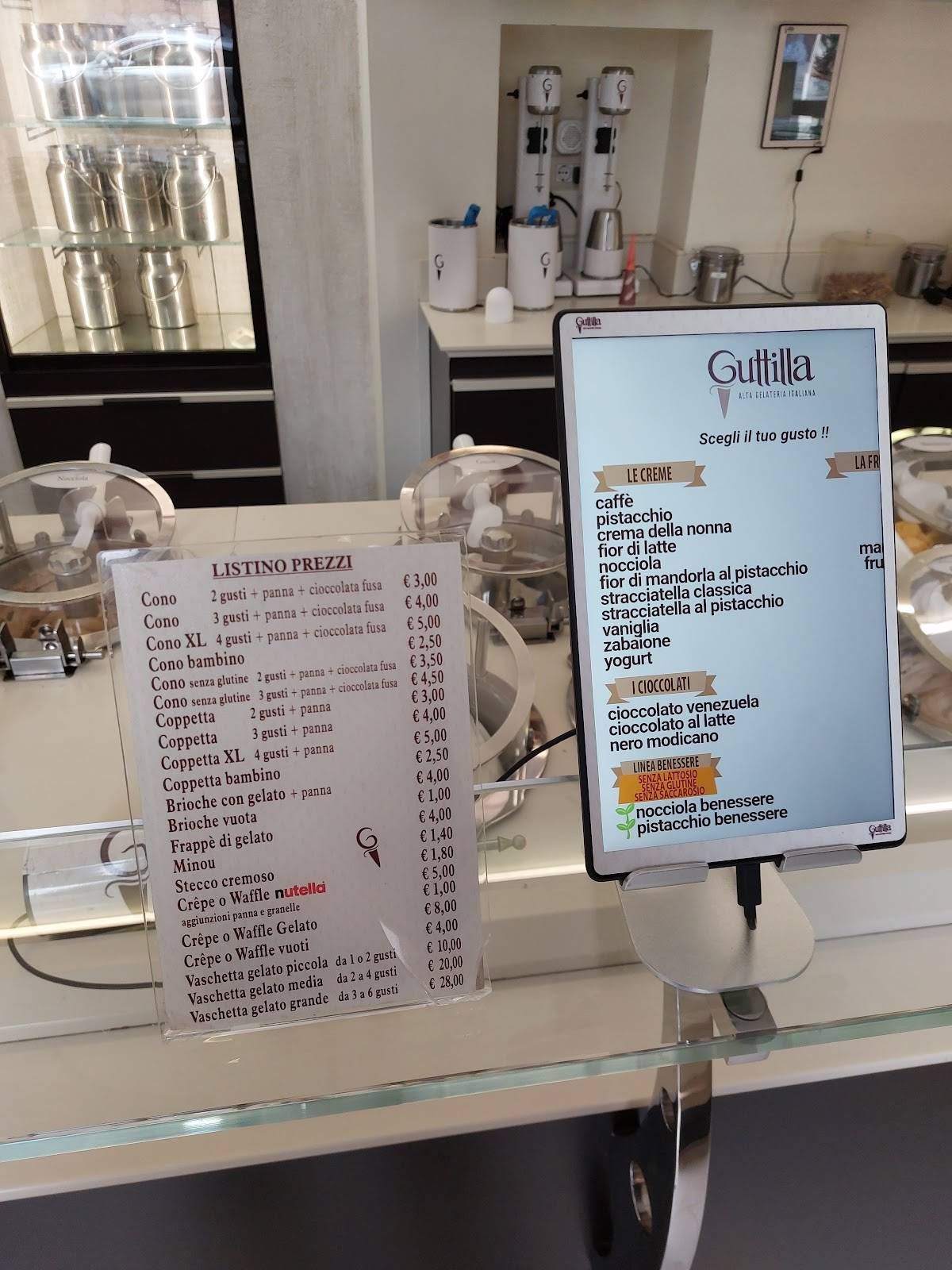 Carta de Guttilla Alta Gelateria Italiana - PRATI, Roma