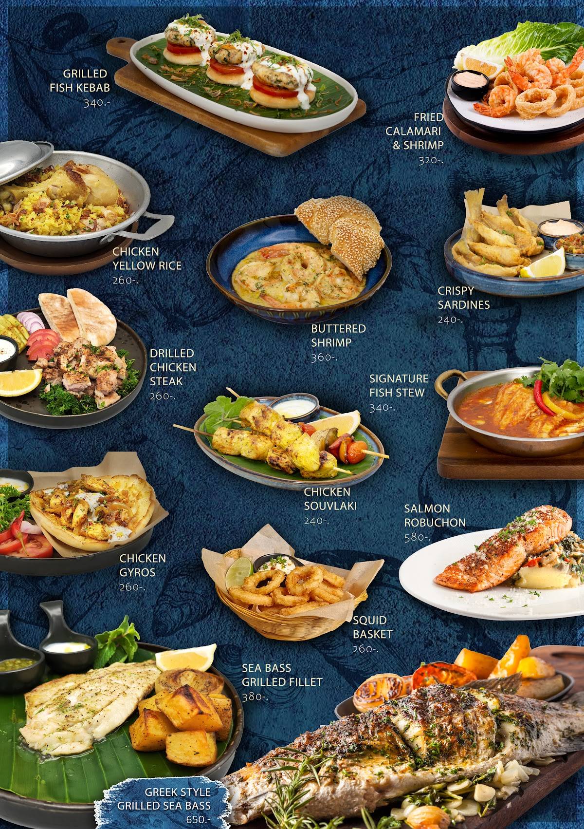 Carta del restaurante HELENA Greek Kitchen, Bangkok