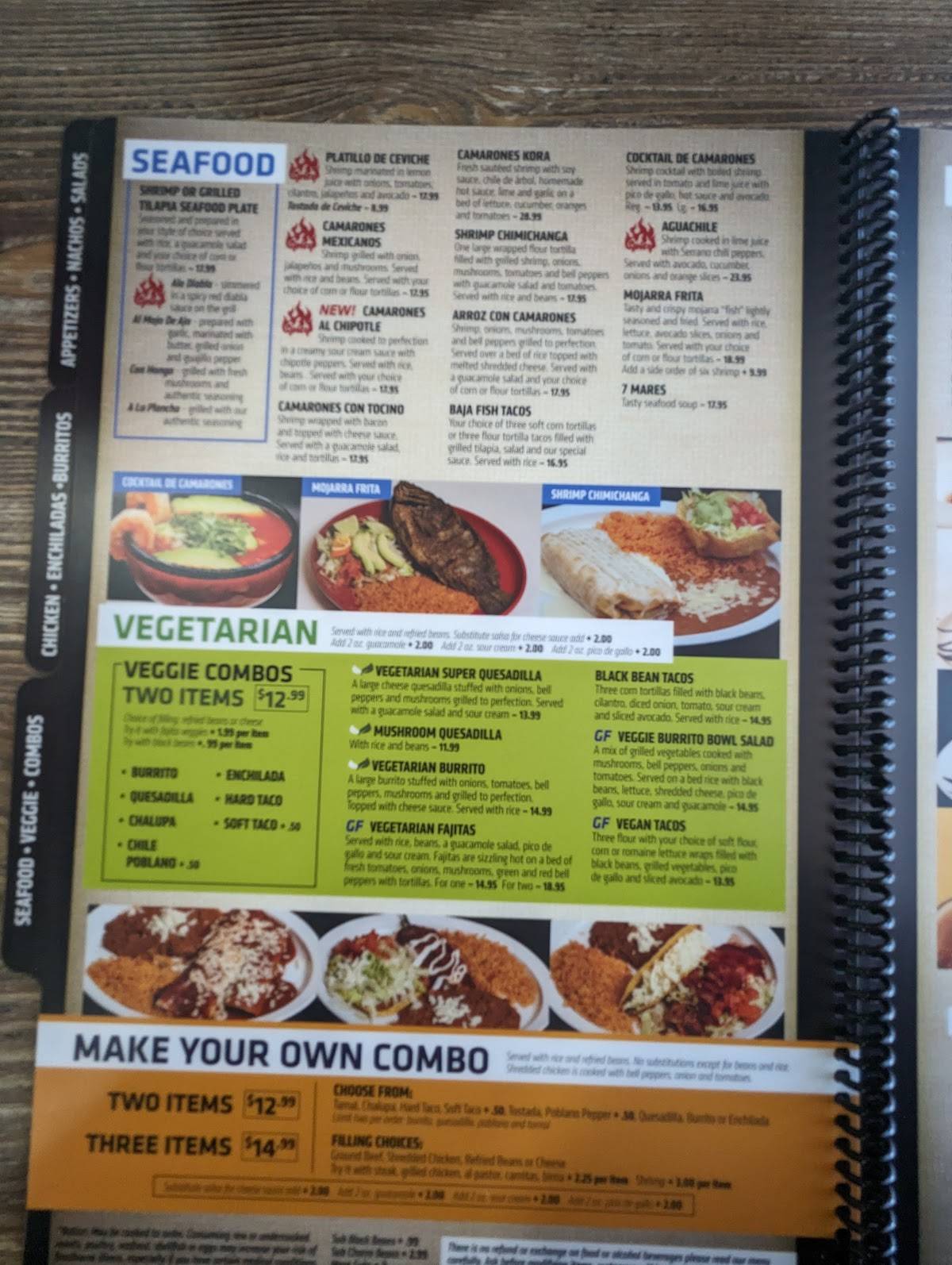Menu at Hacienda El Rey Sun Valley Corner restaurant, Monroe