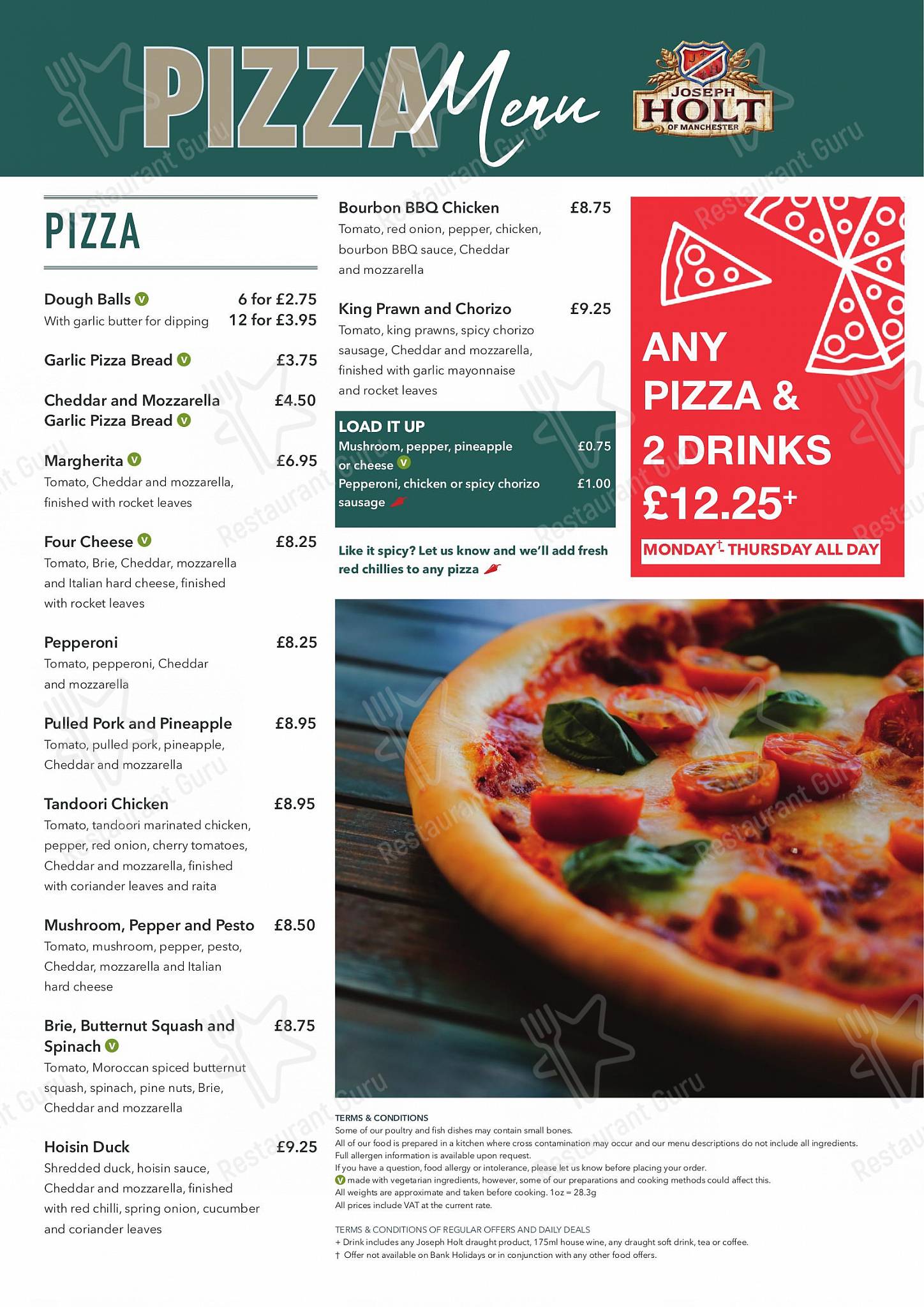 Menu at Half Way House pub & bar, Blackpool
