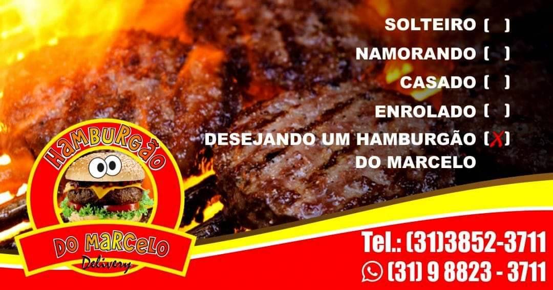 Carta del restaurante Hamburgão do Marcelo, João Monlevade