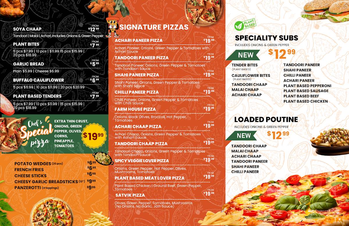 Menu at Mr Singh’s Pizza Hamilton restaurant, Hamilton