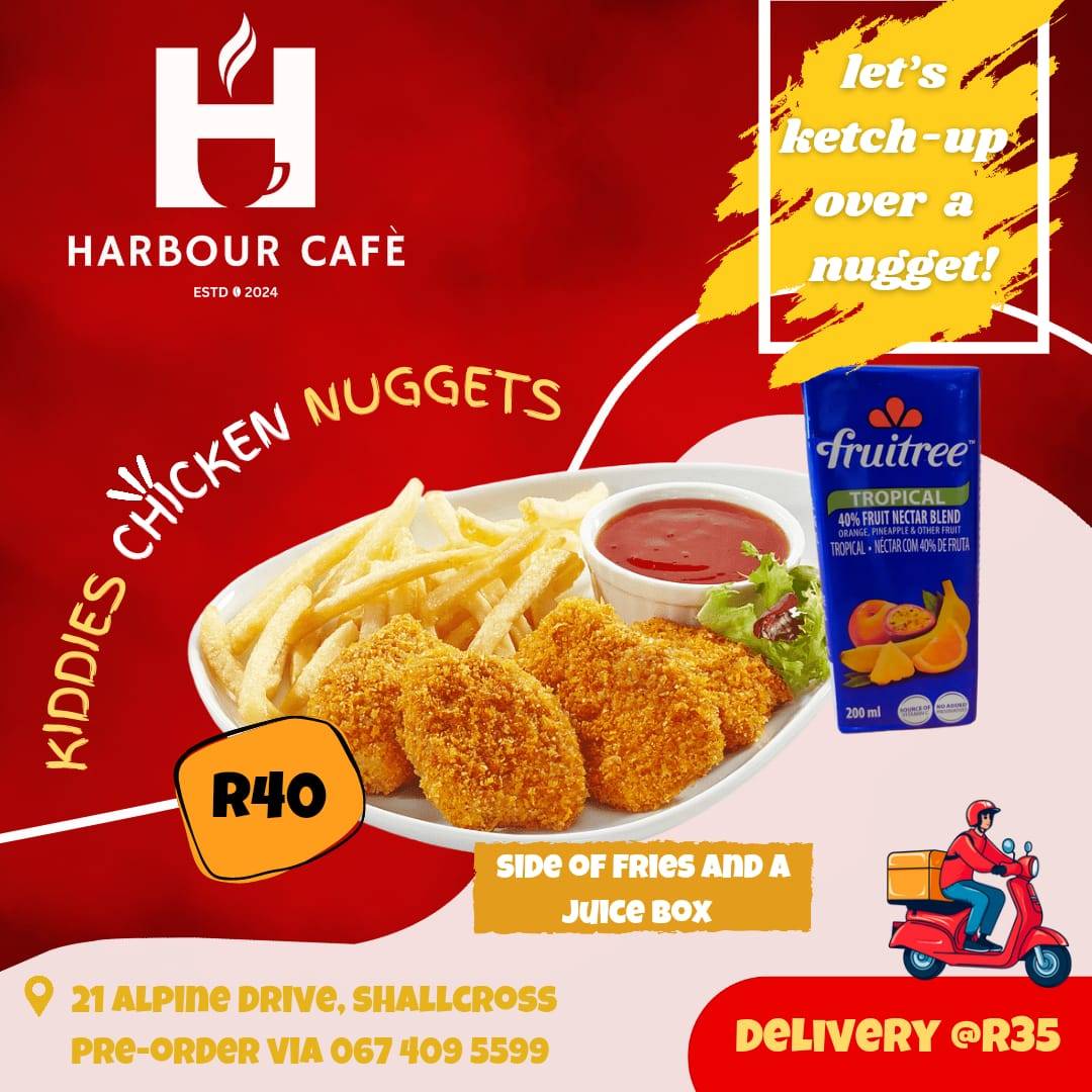 Menu at Harbour Café restaurant, Durban