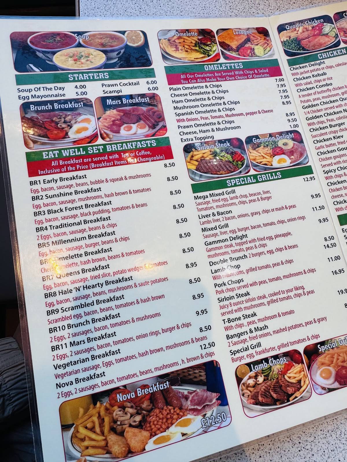 Menu at Eat Well Cafe, Harrow, 397 Eastcote Ln
