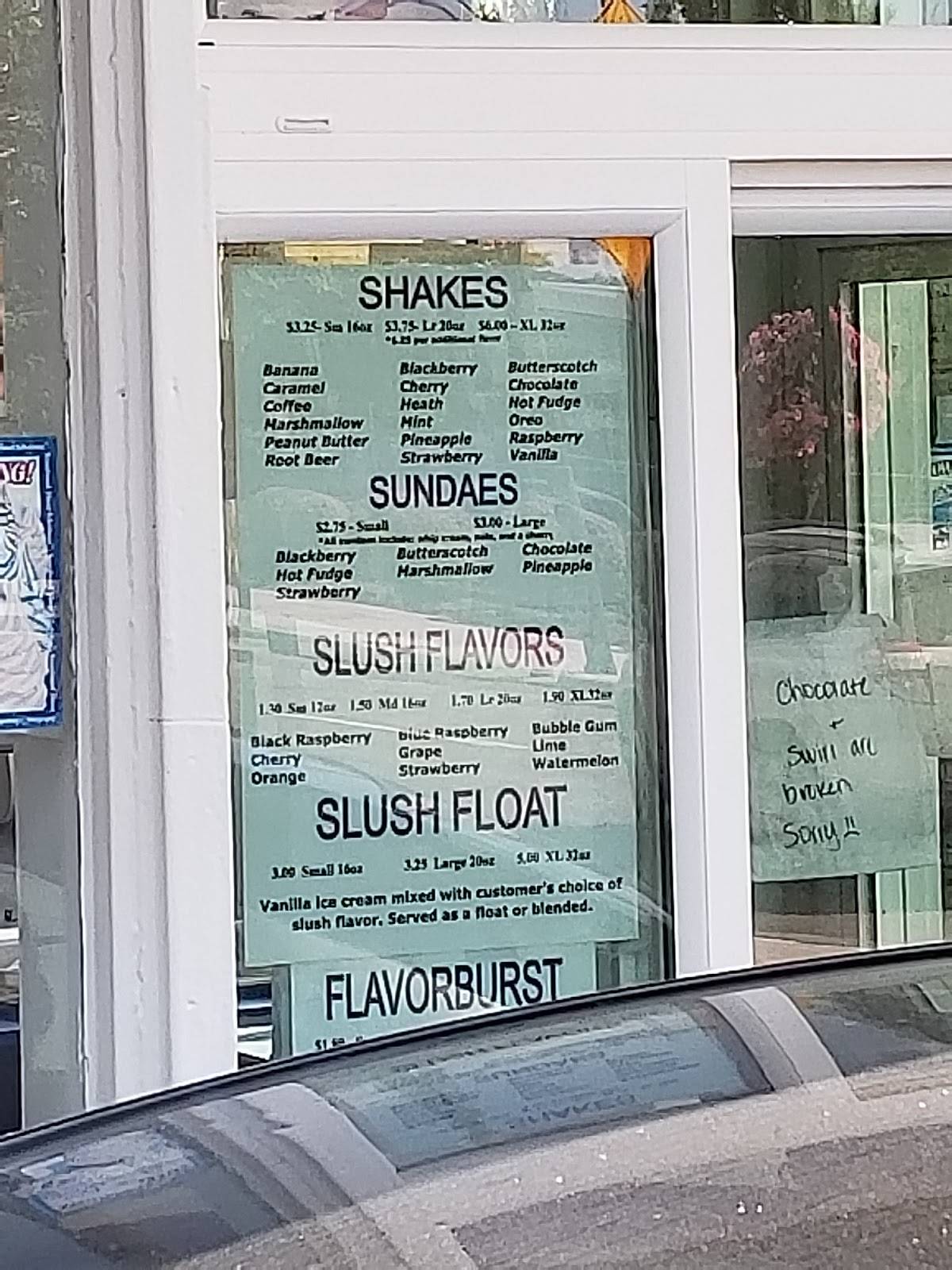 Menu at Hasty Freez restaurant, Albany