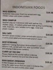 Menu at The Haystack Cafe, Wangara