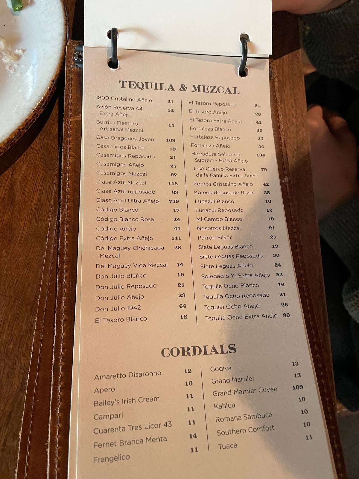 Menu at Haywire restaurant, Plano