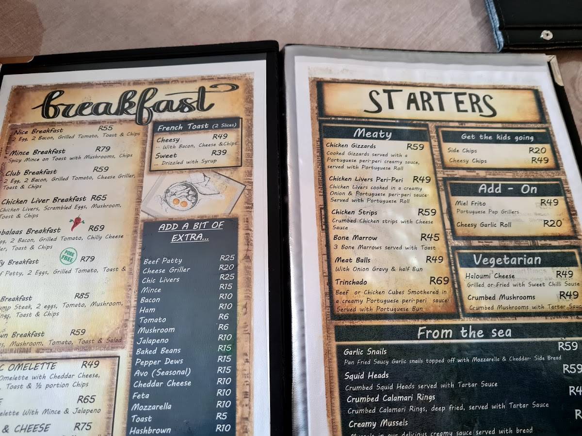 Menu at Heidelberg Club, Heidelberg - GP