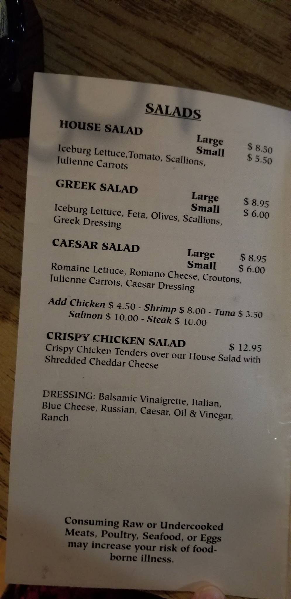 Menu at Herbie's pub & bar, Worcester