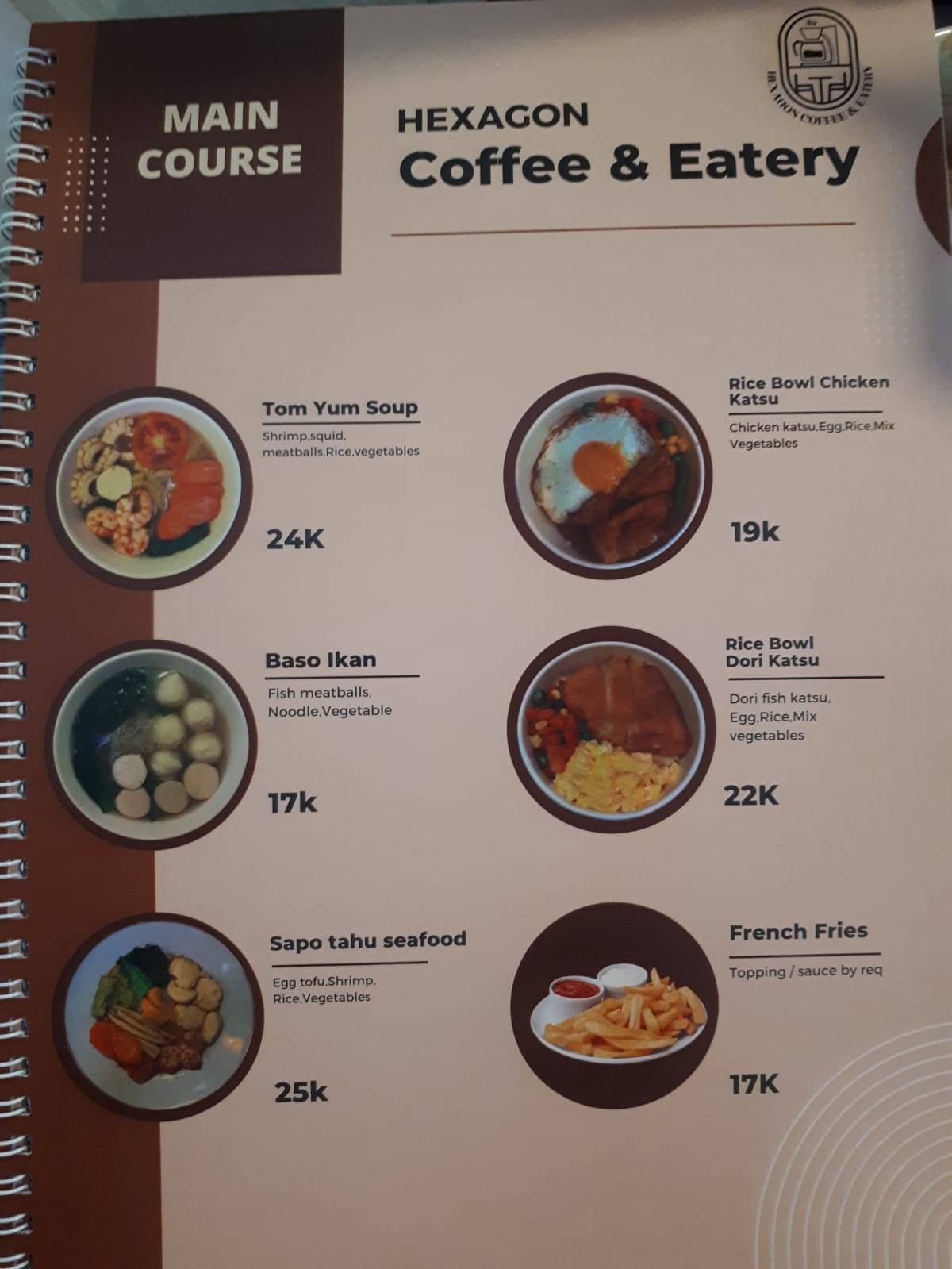 Menu at Hexagon Gelato & Coffee cafe, Sariharjo, Kampus Terpadu UII
