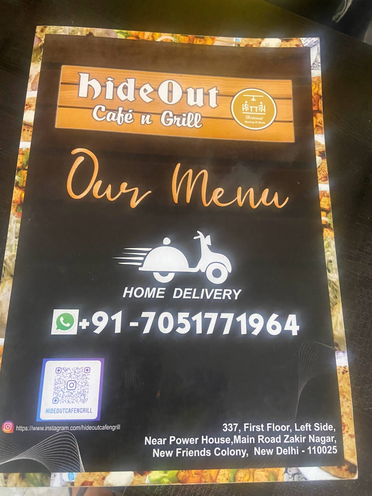 Menu at HideOut Cafe n Grill Kashmiri Wazwan restaurant, New Delhi, 337 ...