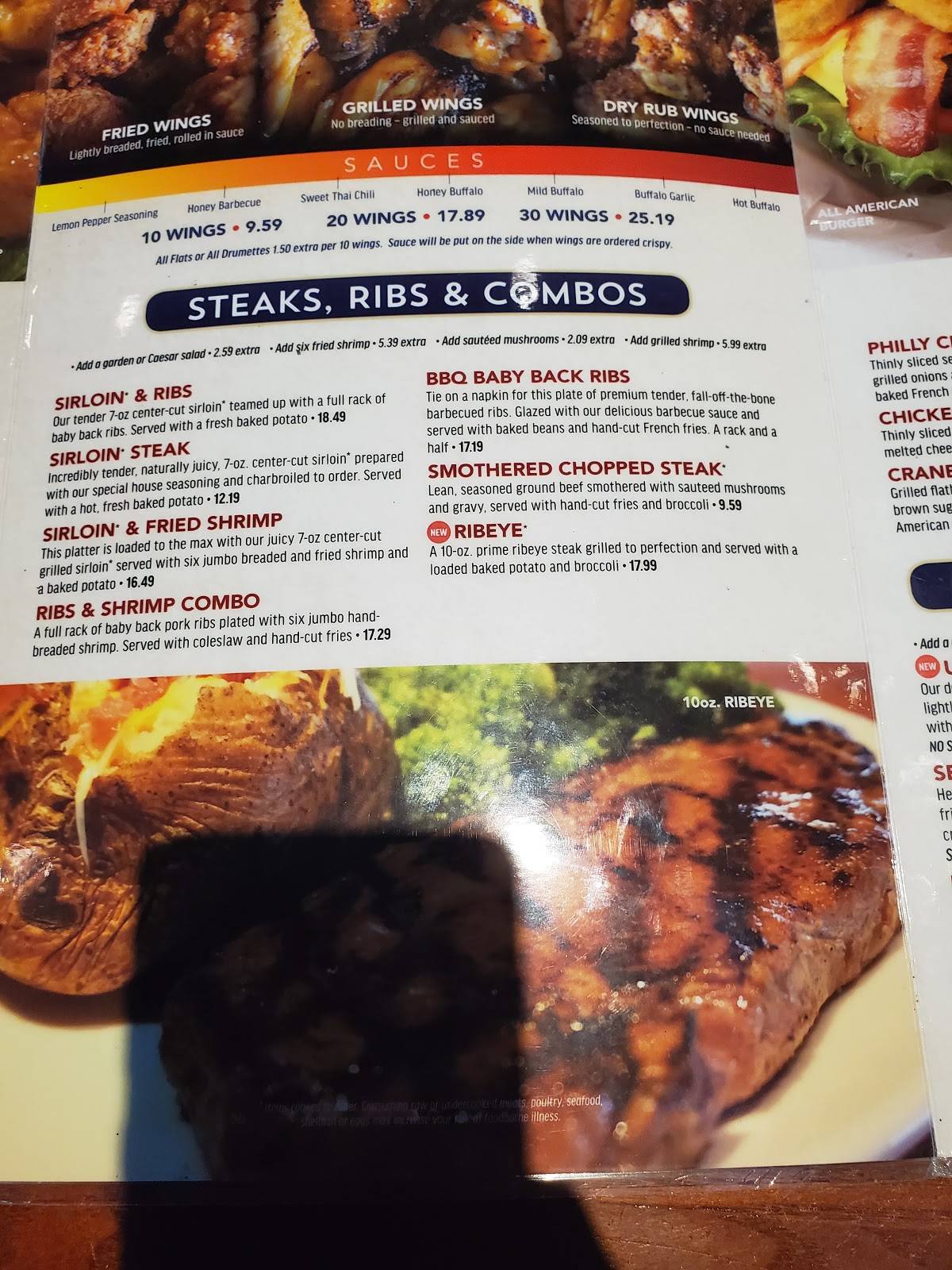 Menu at Kickback Jack's High Point pub & bar, High Point