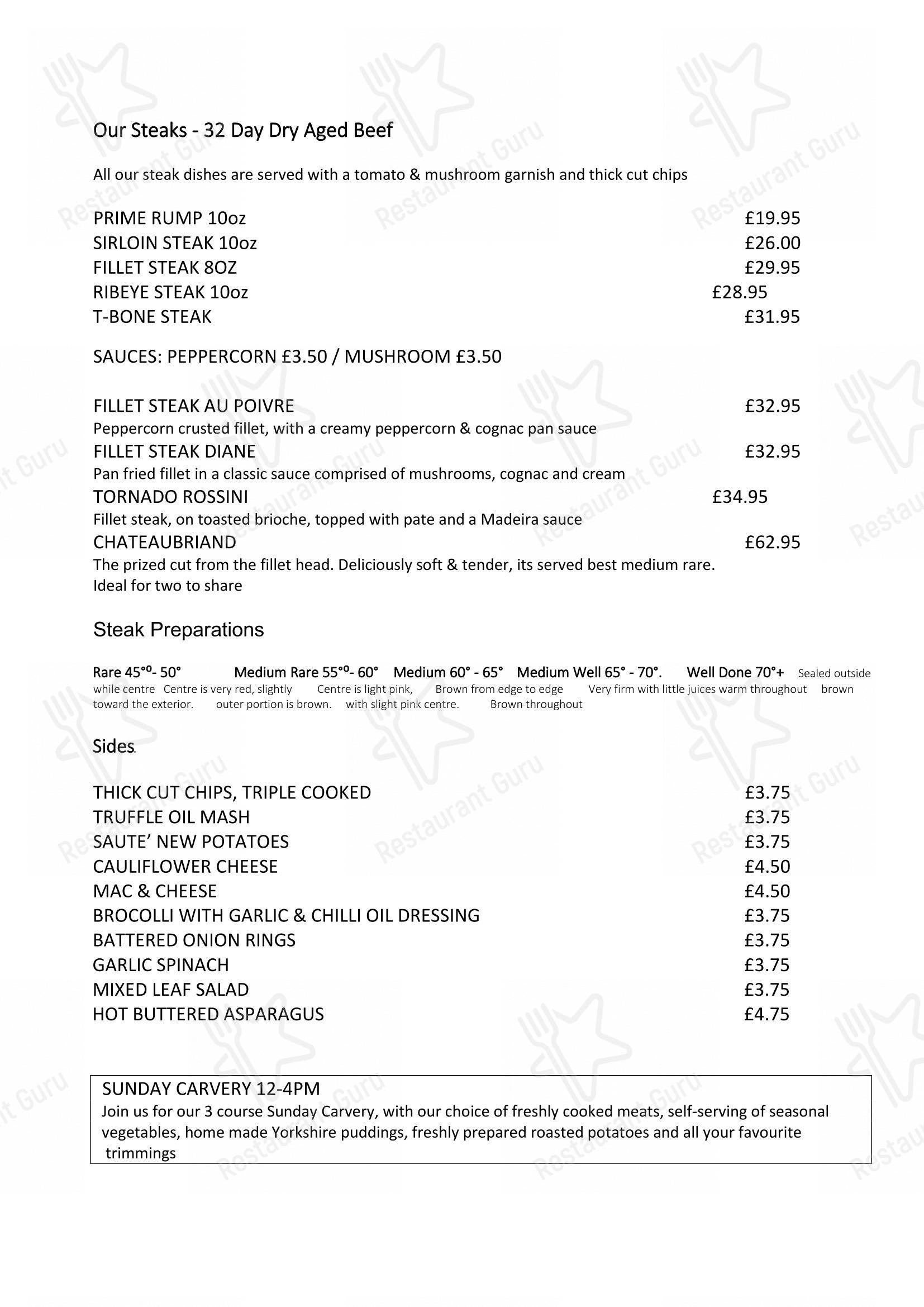 Menu at Highland Restaurant, Broxbourne