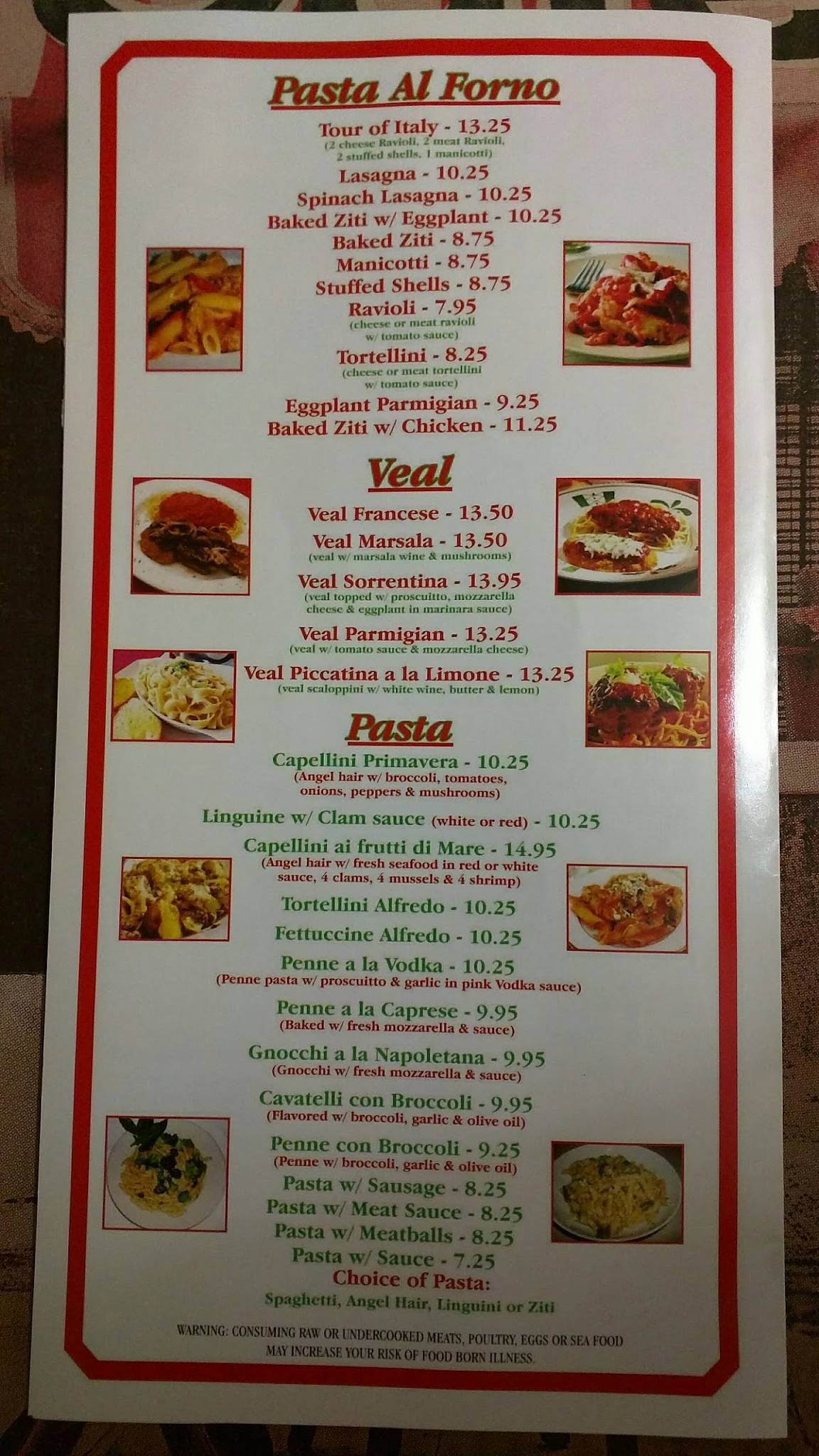 Menu at Moschello's Pizza pizzeria, Homosassa