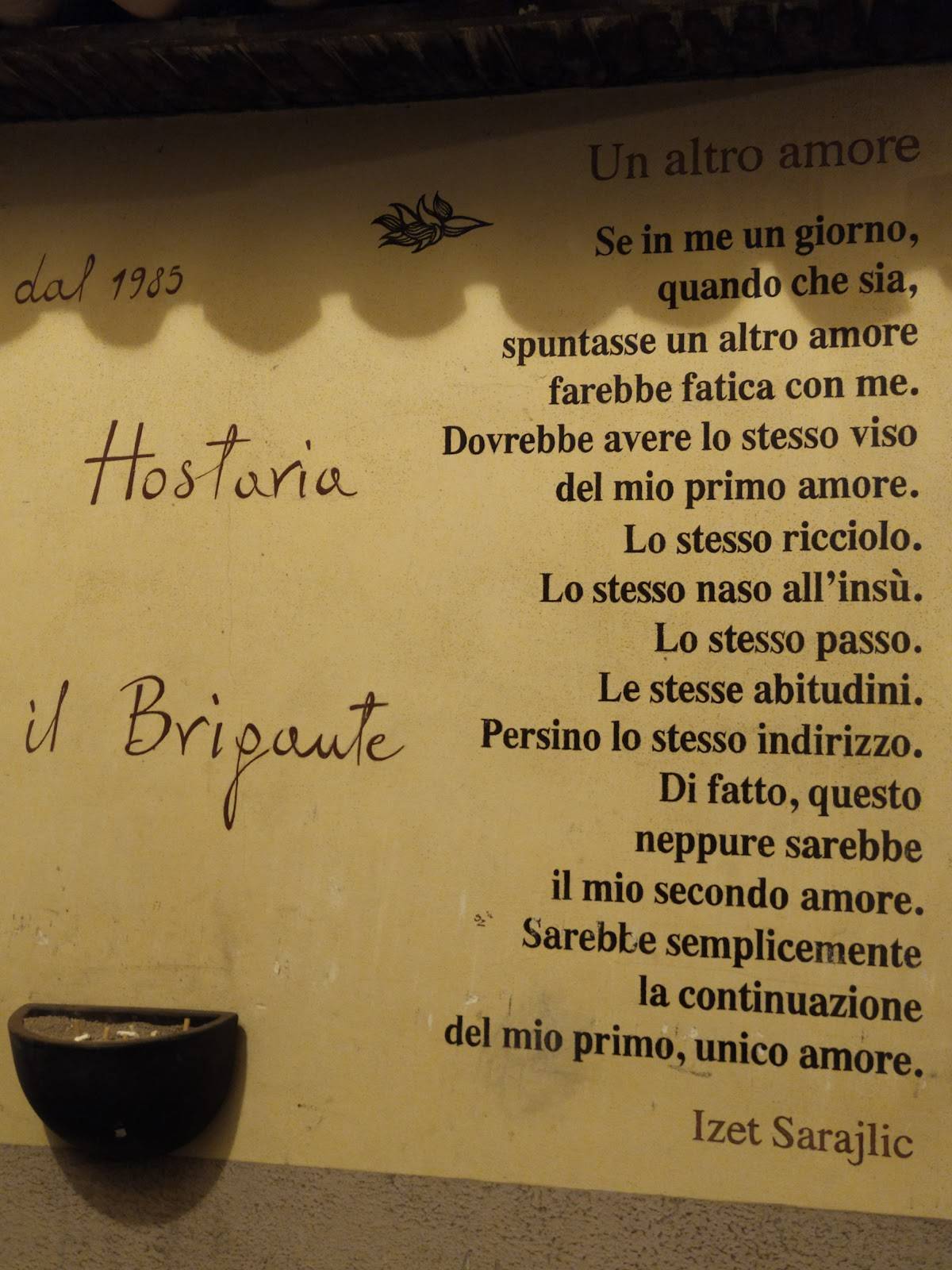 Menu at Hostaria Il Brigante restaurant, Salerno