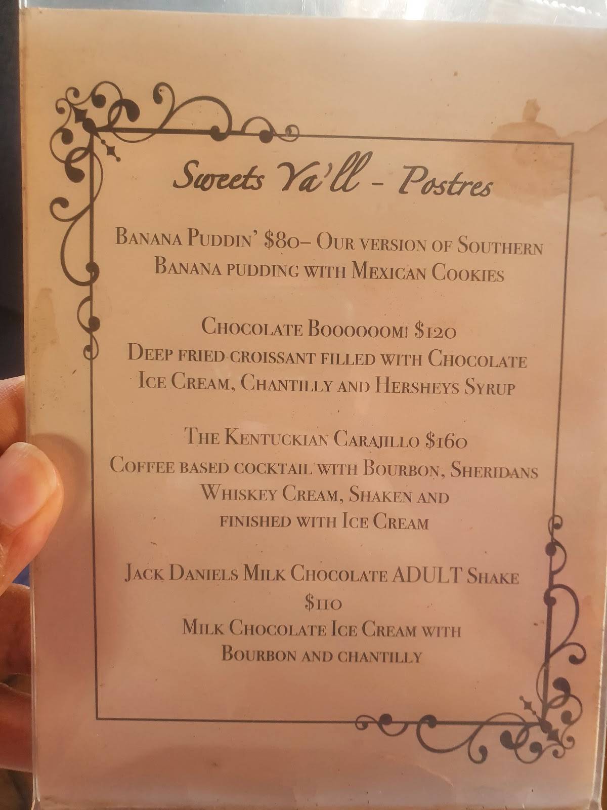 Menu at Whiskey Kitchen PV restaurant, Puerto Vallarta