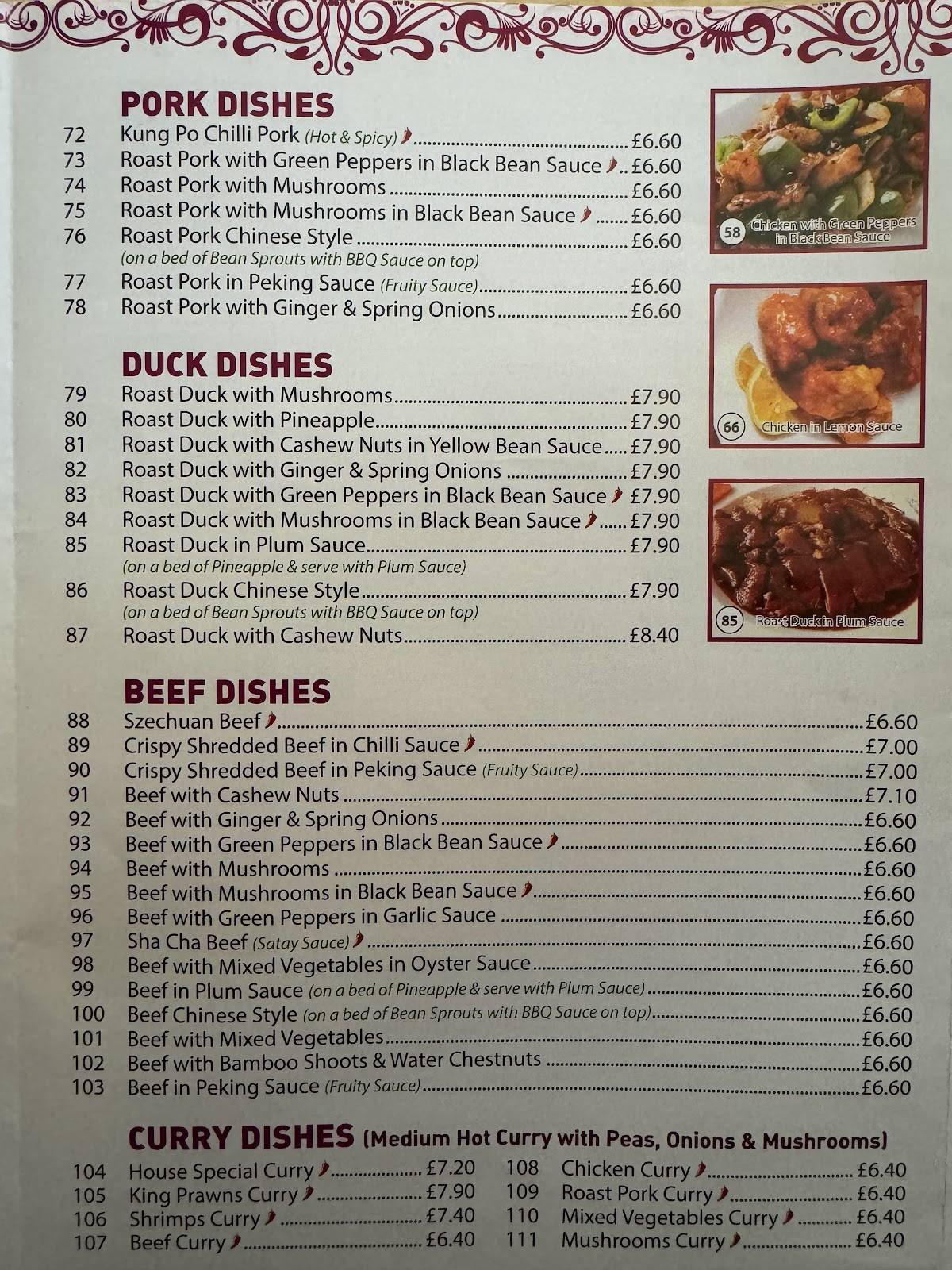 Menu at Hot Wok fast food, Warminster