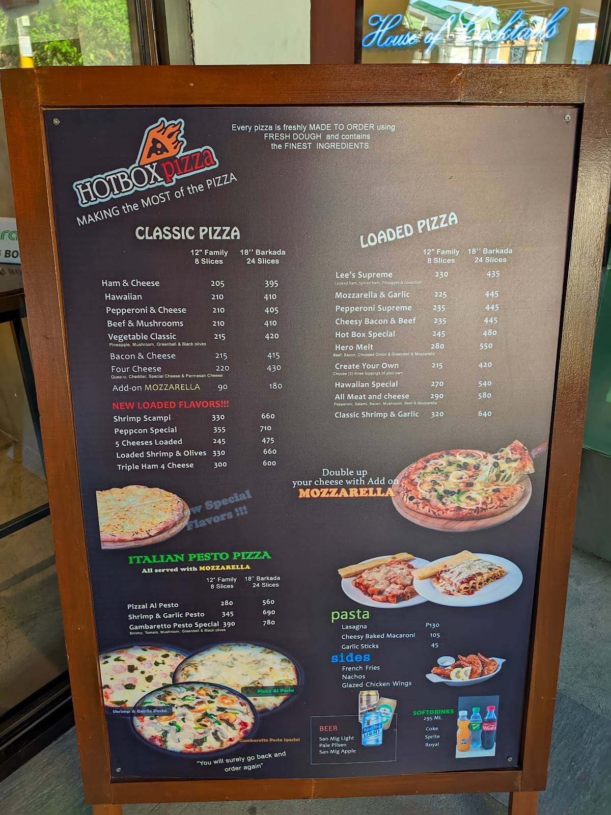Menu at Hotbox pizza marikina restaurant, Marikina