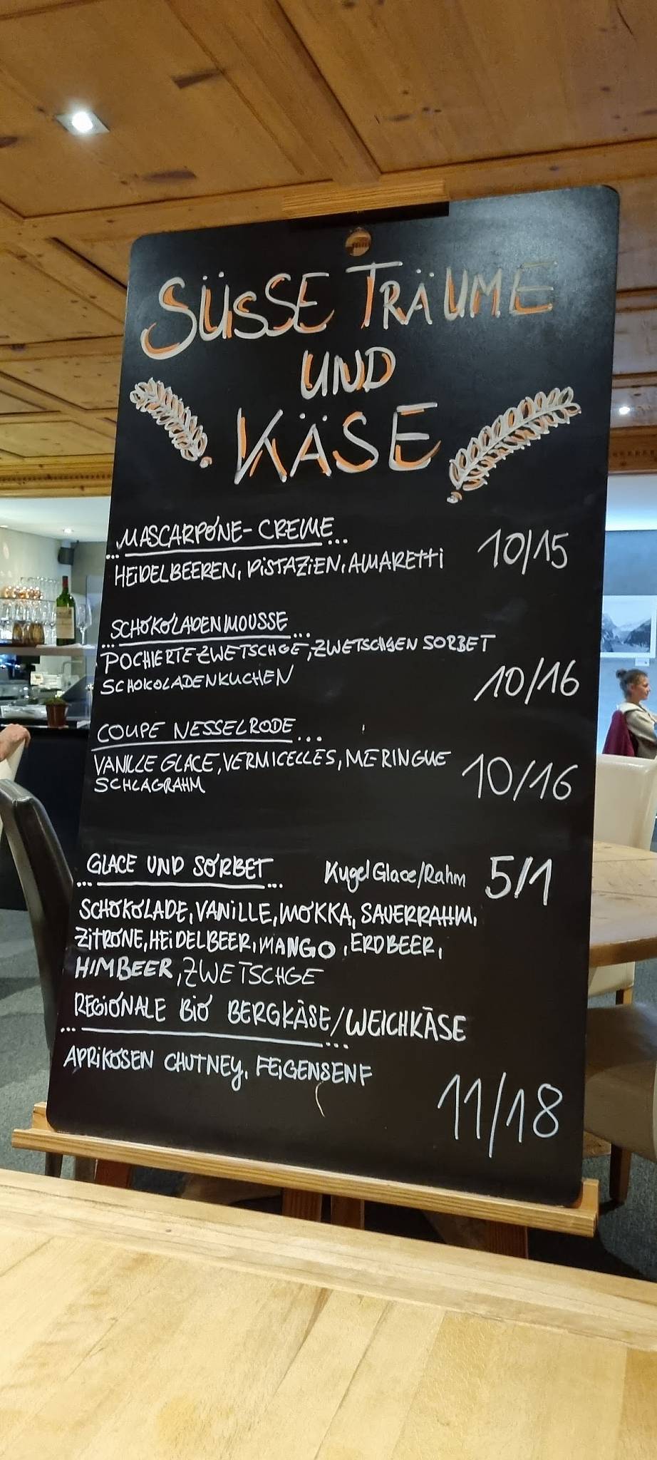 Speisekarte von Hotel & Restaurant Chesa, Flims, Promenada 18
